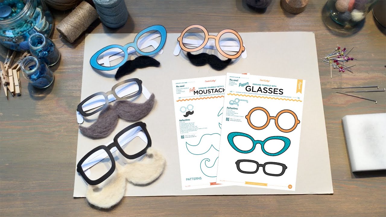 How to make a disguise - felting and papercraft activity - YouTube
