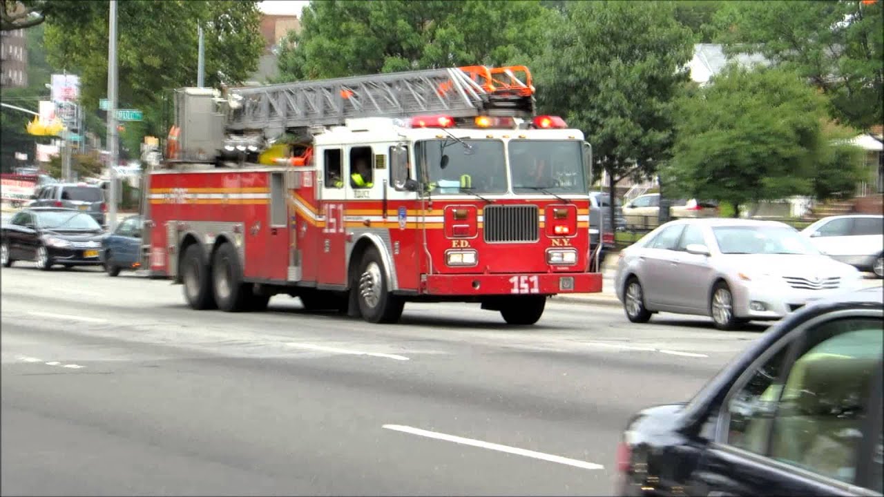 FDNY Ladder 151 responding - YouTube