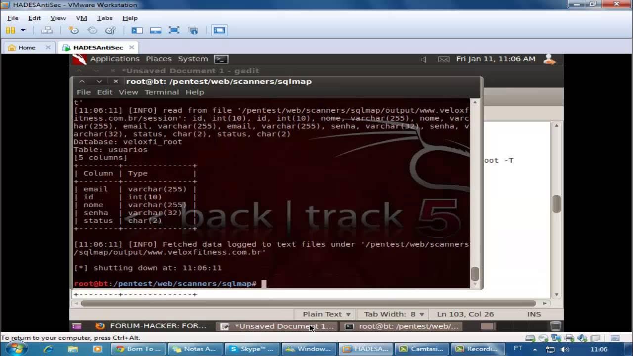 Sqlmap BackTrack 5 - YouTube