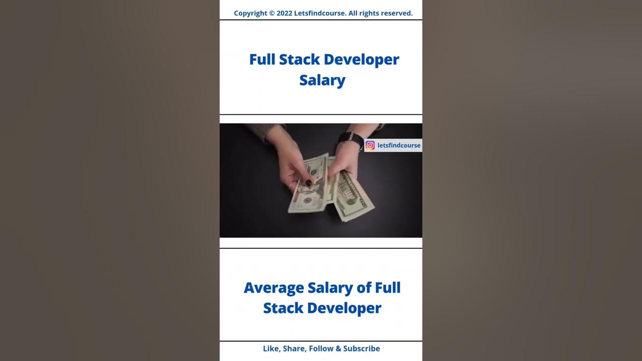 Full Stack Developer Salary Shorts Fullstackwebdevelopment Youtube