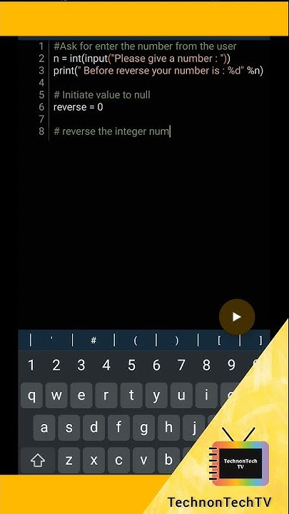 Python Program To Reverse A Number Python Program Asked In Interviews Shorts Python Youtube