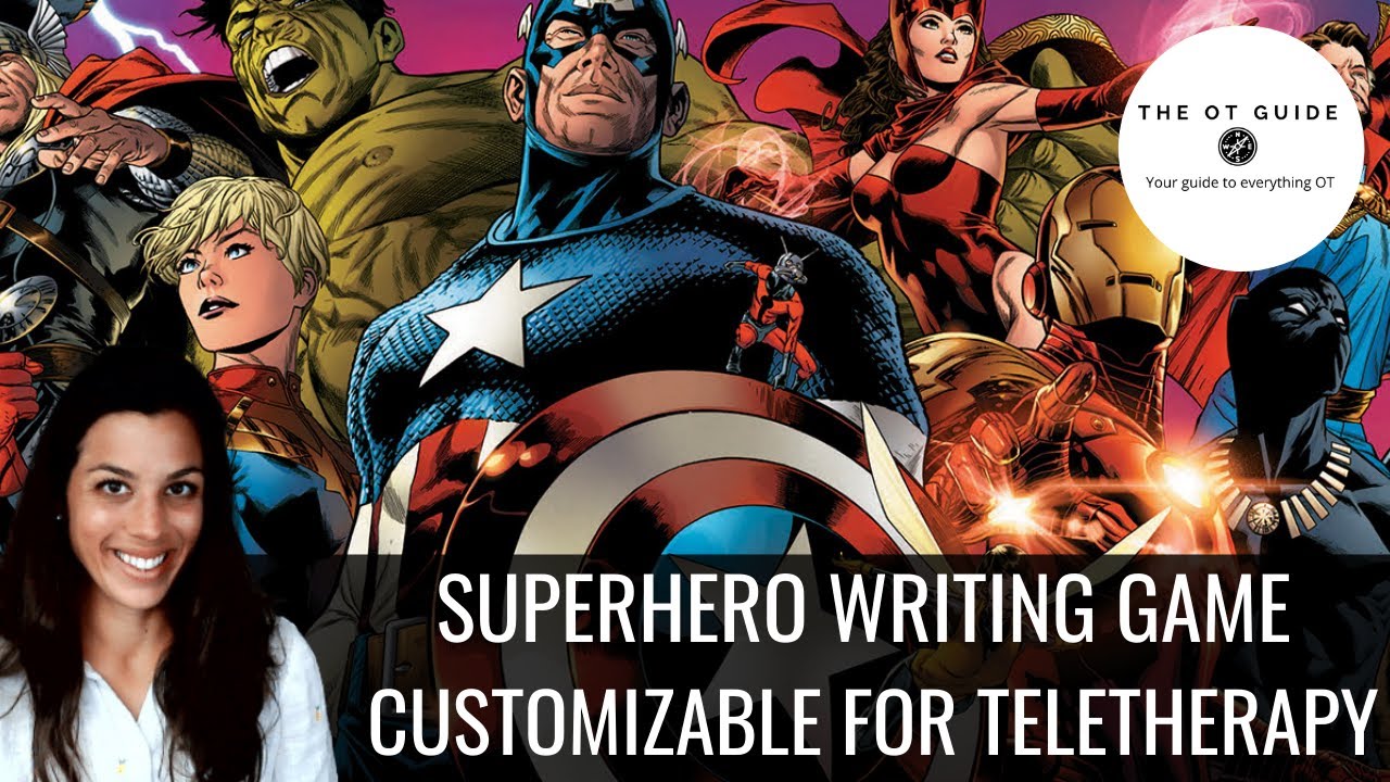 Super Hero Writing + Fine Motor Game for Teletherapy - YouTube