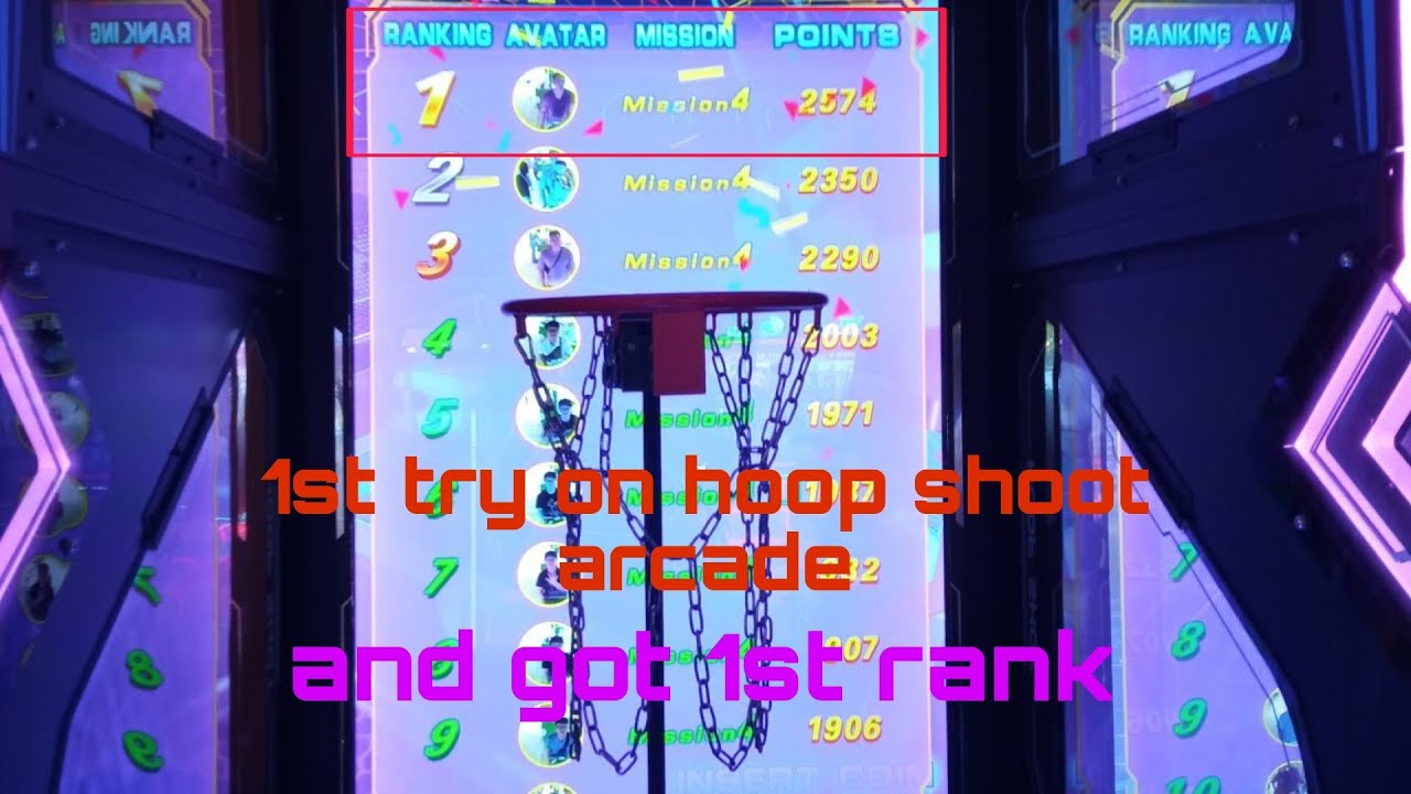[First time] Hoop shoot basketball arcade 7 balls 2574 scores (1st rank ...