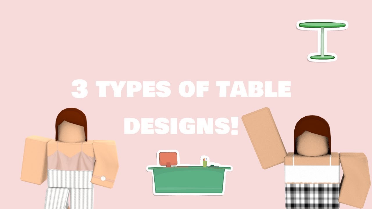 3 CUSTOM TABLE DESIGN IDEAS (Roblox Bloxburg Builds) - YouTube