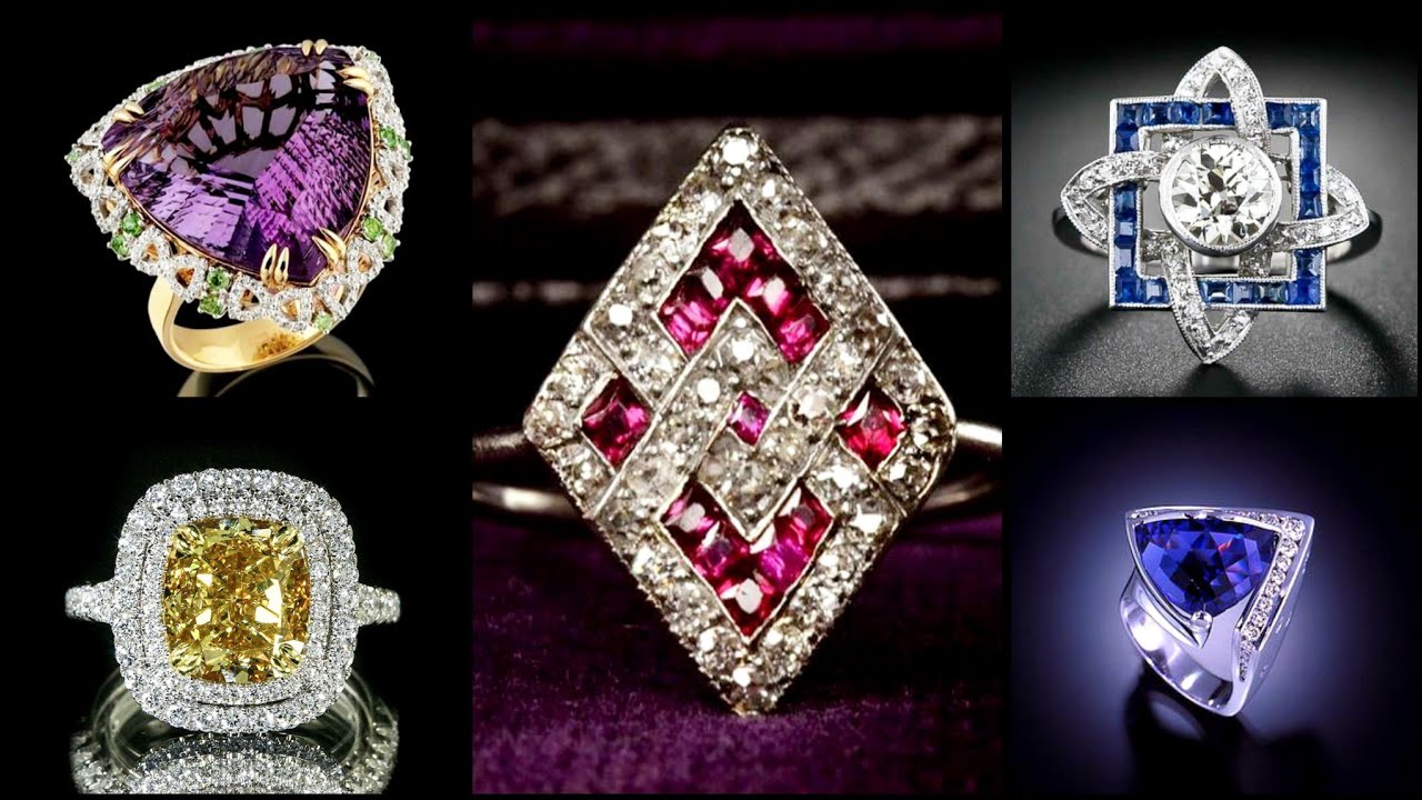 Latest Diamond Rings Design's Different Styles With Real Gemstones ...