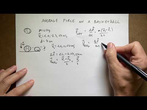 Calculating the impact force for a basketball hitting the ground. - YouTube