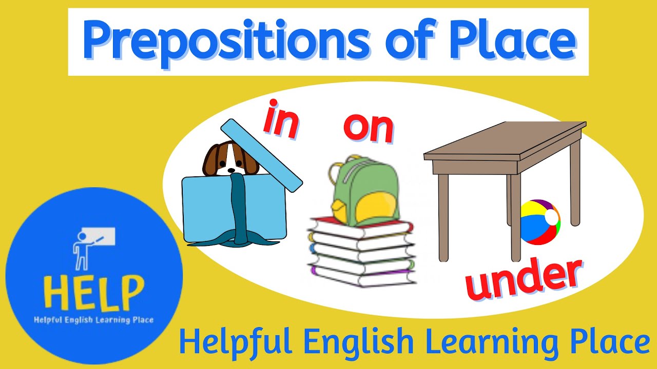 ESL Prepositions of Place - In, On and Under - YouTube