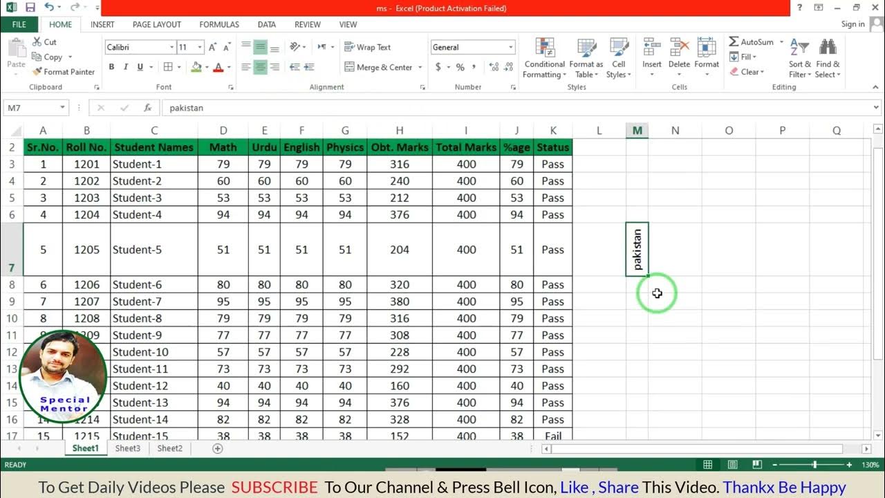 MS Excel-Class 25 |Alignment Group in excel sheet |special mentor - YouTube