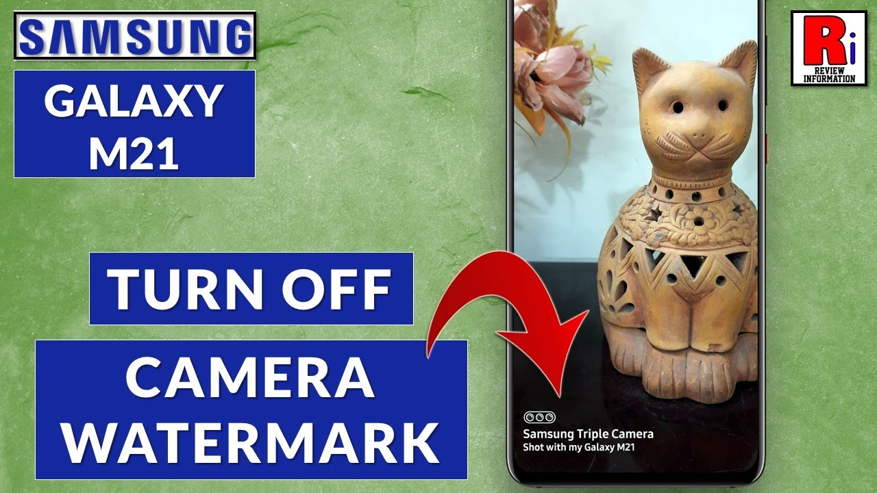How to Turn Off Camera Watermark on Samsung Galaxy M21 - YouTube