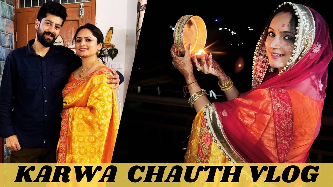 Karwachauth Special Vlog || Pati dev Ke hath ka khana || full day vlog || Couple life || Chand ...