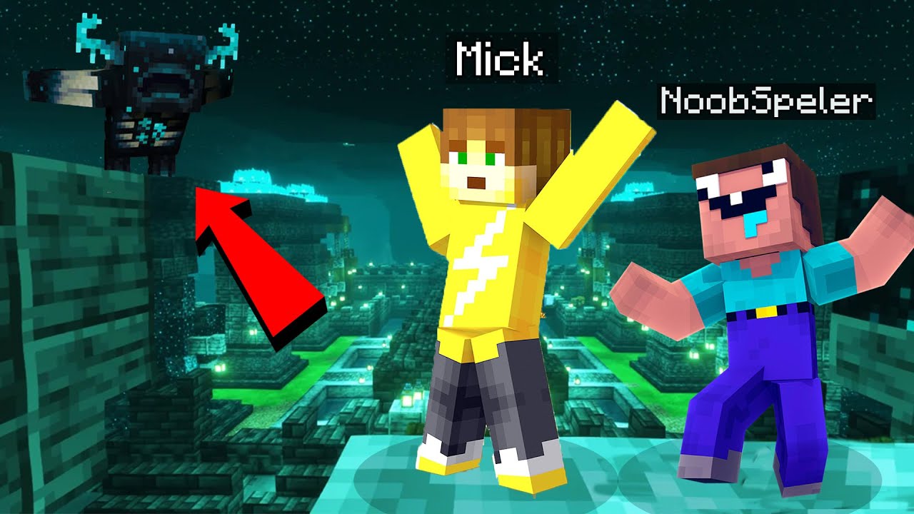 MICK En NOOB Tegen De WARDEN!! (Minecraft Survival) - YouTube