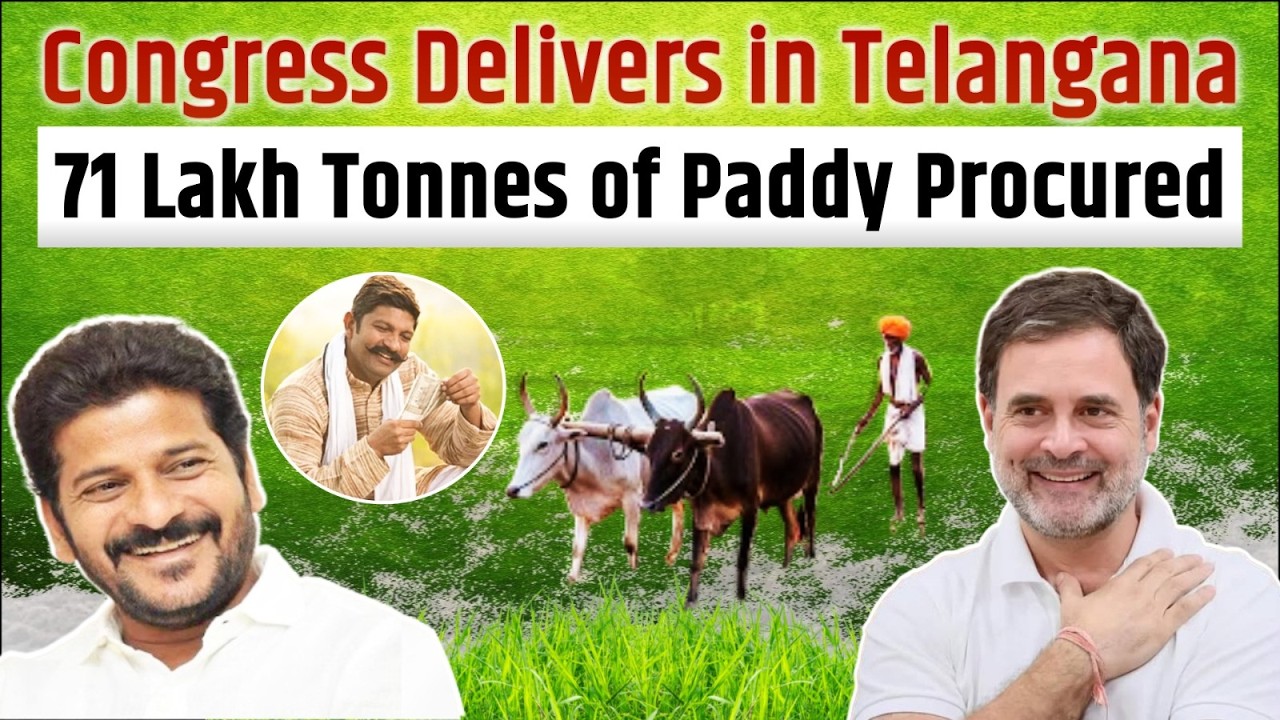 Congress Delivers in Telangana: 71 Lakh Tonnes of Paddy Procured - YouTube