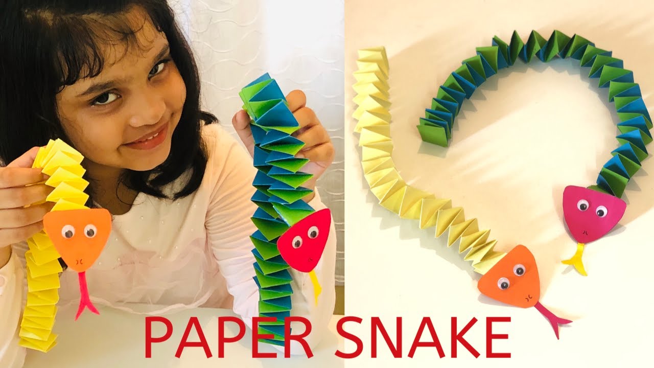 Moving Paper Snake | How to make Paper Snake | Spelt by Amelia - YouTube