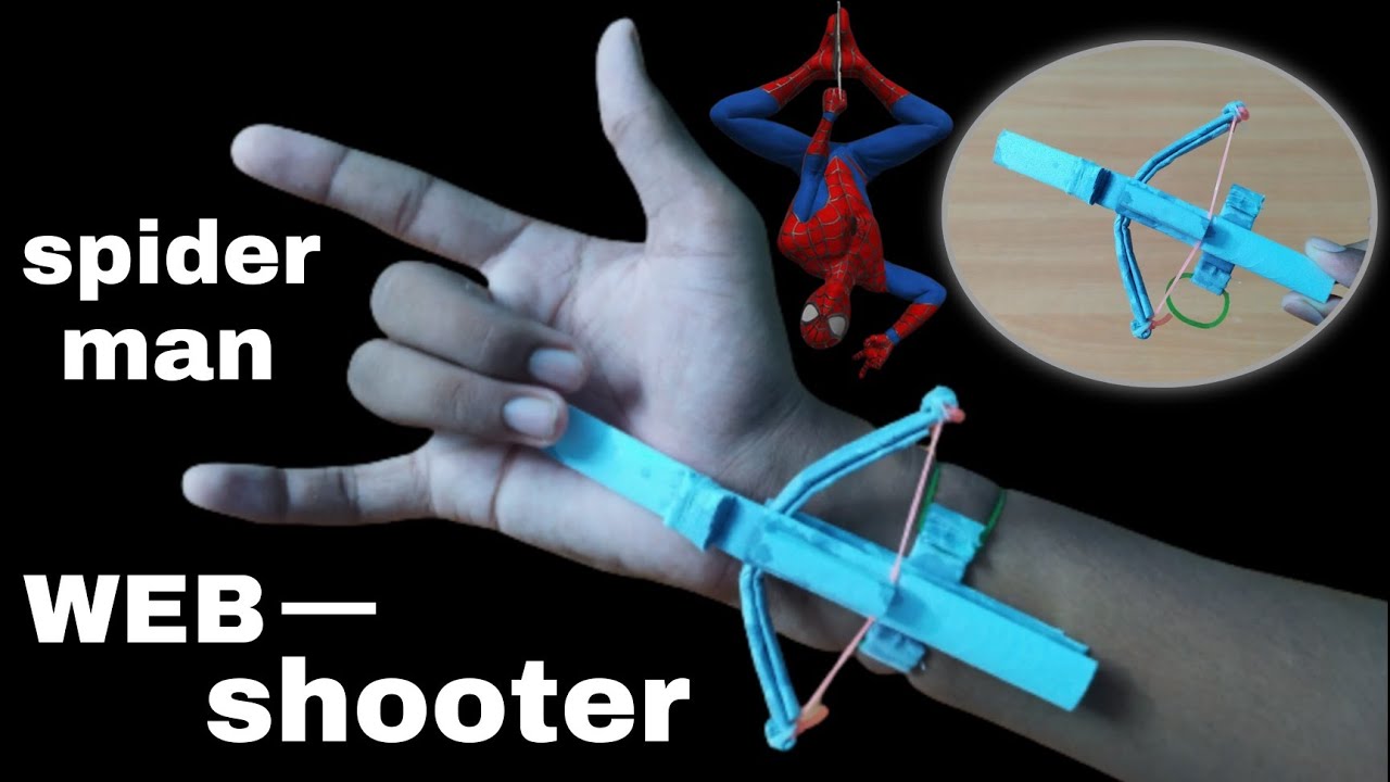 Origami spider man web shooter with paper || how to make paper web ...