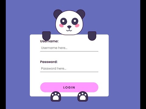 Panda Login Form | Using Html, Css and Javacript | Gaming and Coding With Shery - YouTube