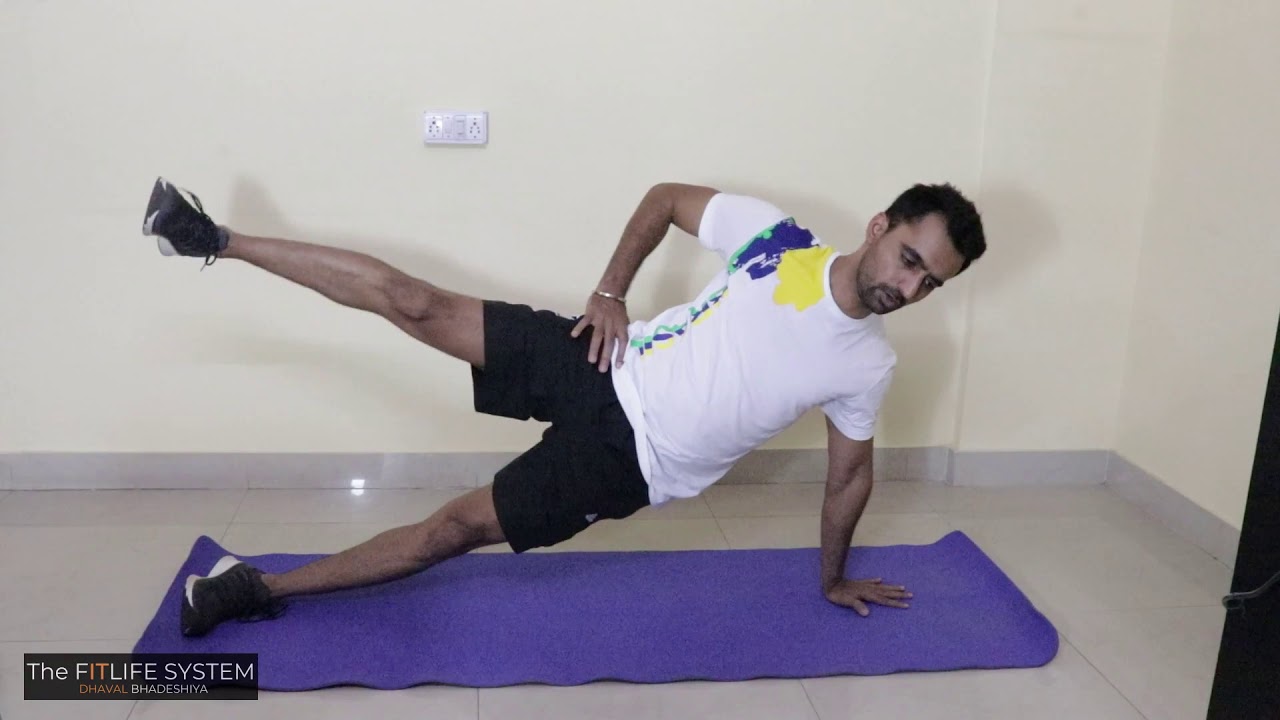 5 Straight Arm Side Plank Leg raise - YouTube