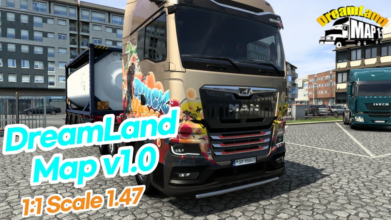 유로트럭2 드림랜드 지도모드 1:1스케일 단독지도모드 (DreamLand Map v1.0 – 1:1 Scale 1.47 ...