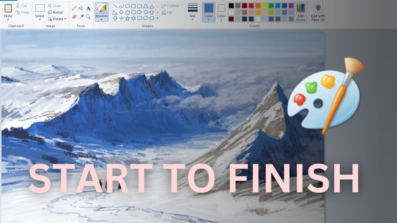LIVE - PAINTING IN MICROSOFT PAINT - DAY 190 - YouTube