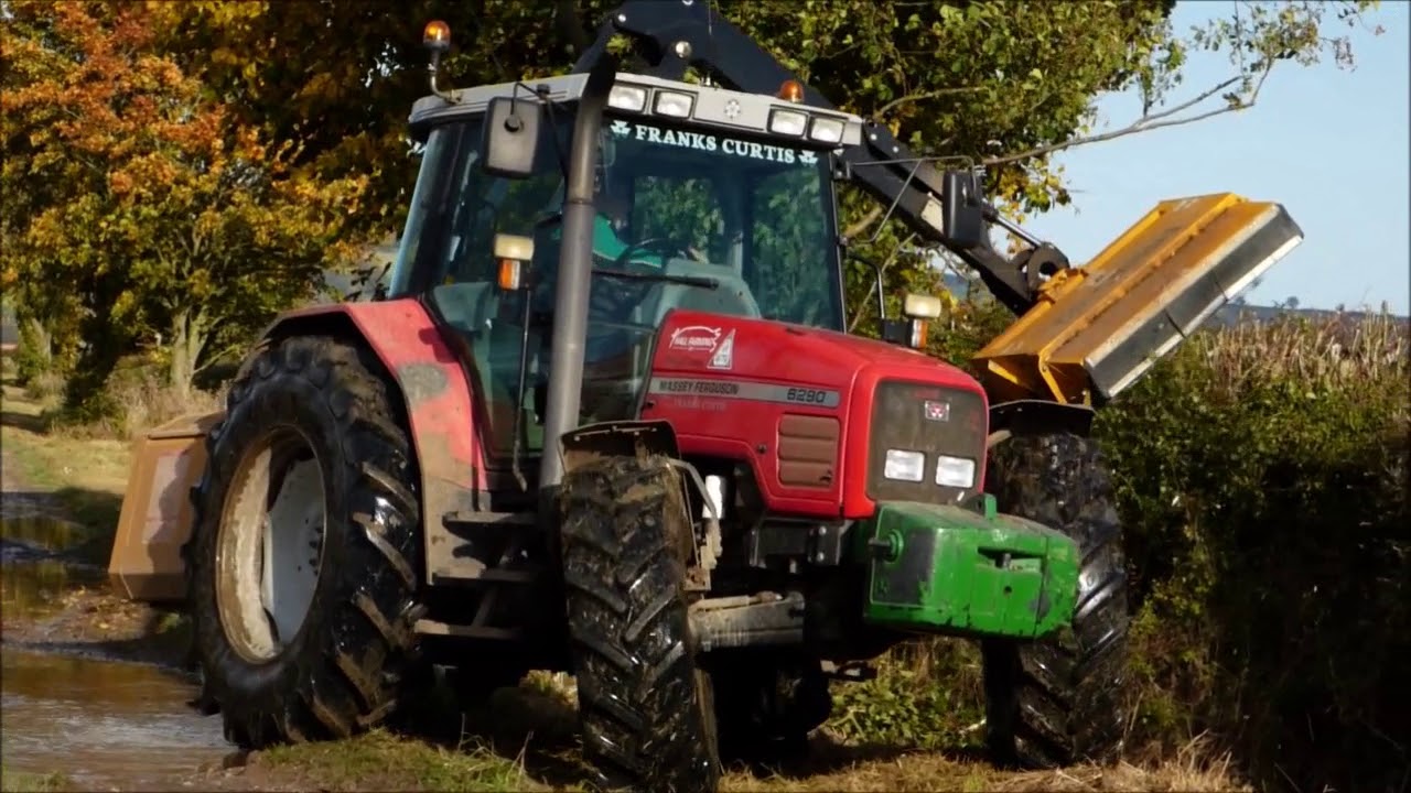 Massey Ferguson 6290 Franks Curtis PowerControl Tractor Hedge Trimming ...