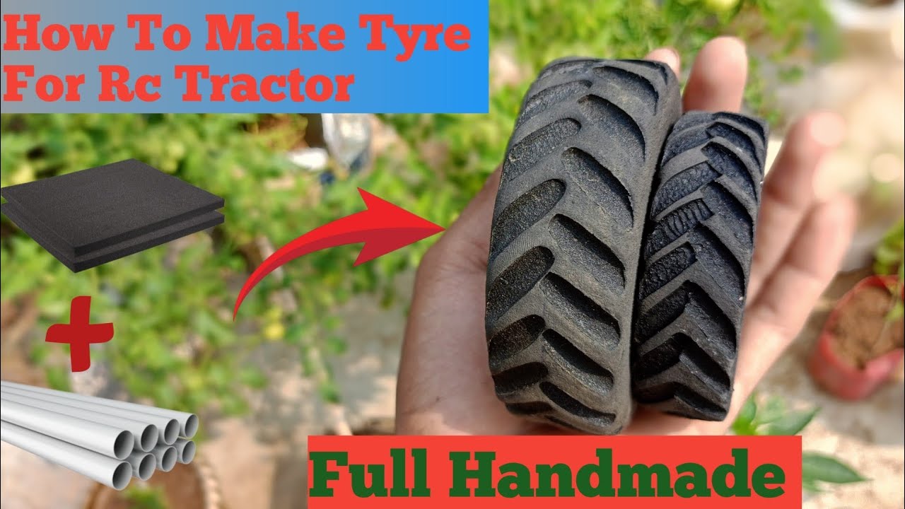 How To Make Rc Tractor 🚜 Tyre|Diy Tractor Tyre At Home (Pvc Model Maker ...