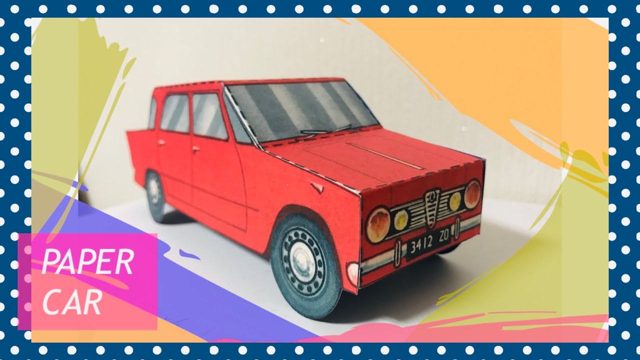 PAPER CAR DIY 종이 자동차 종이접기 페이퍼토이 PAPERCRAFT - YouTube