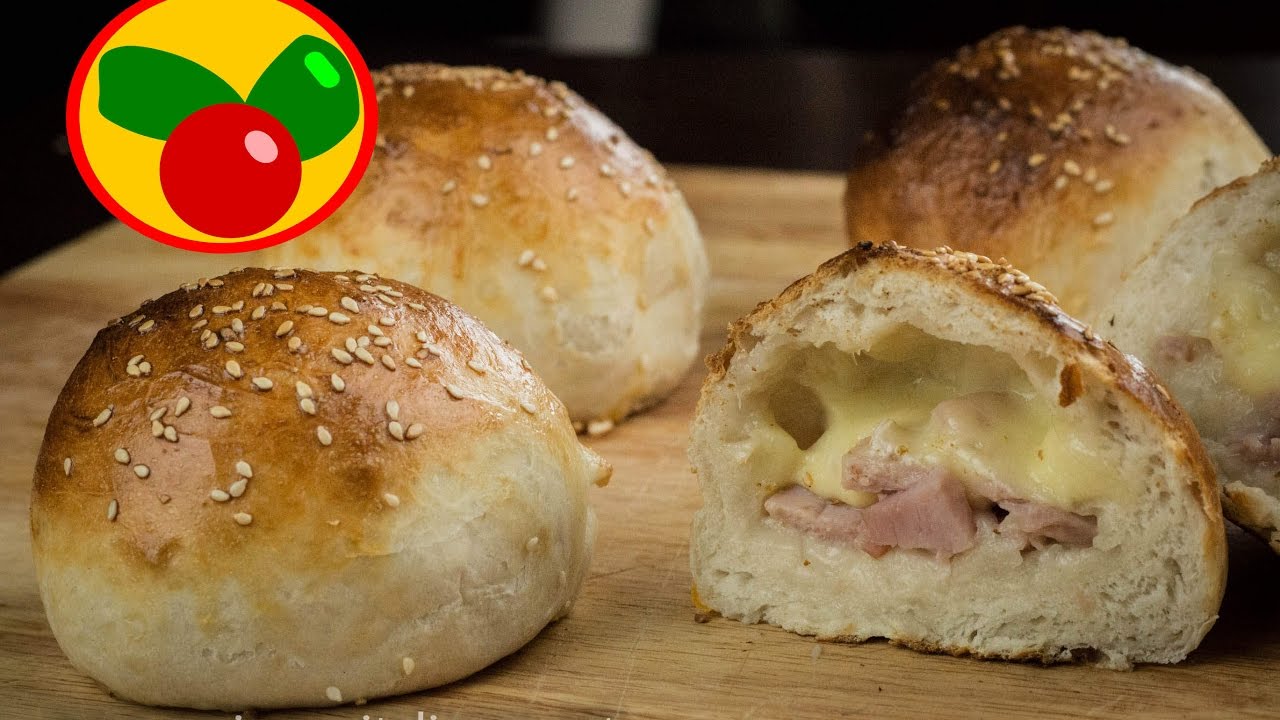 Bolillos de Jamón y Queso - Con masa de Pizza Italiana - YouTube