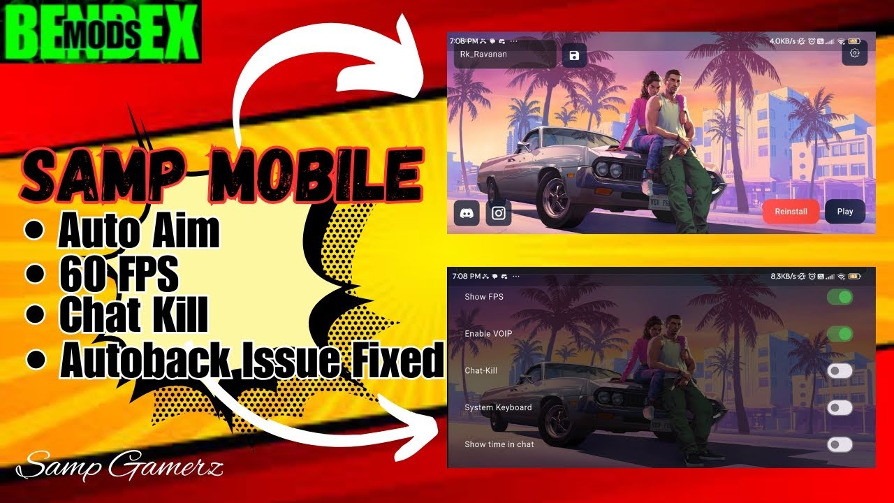 New Samp Apk With Updated Features | Bendex Mods | Samp Gamerz - YouTube