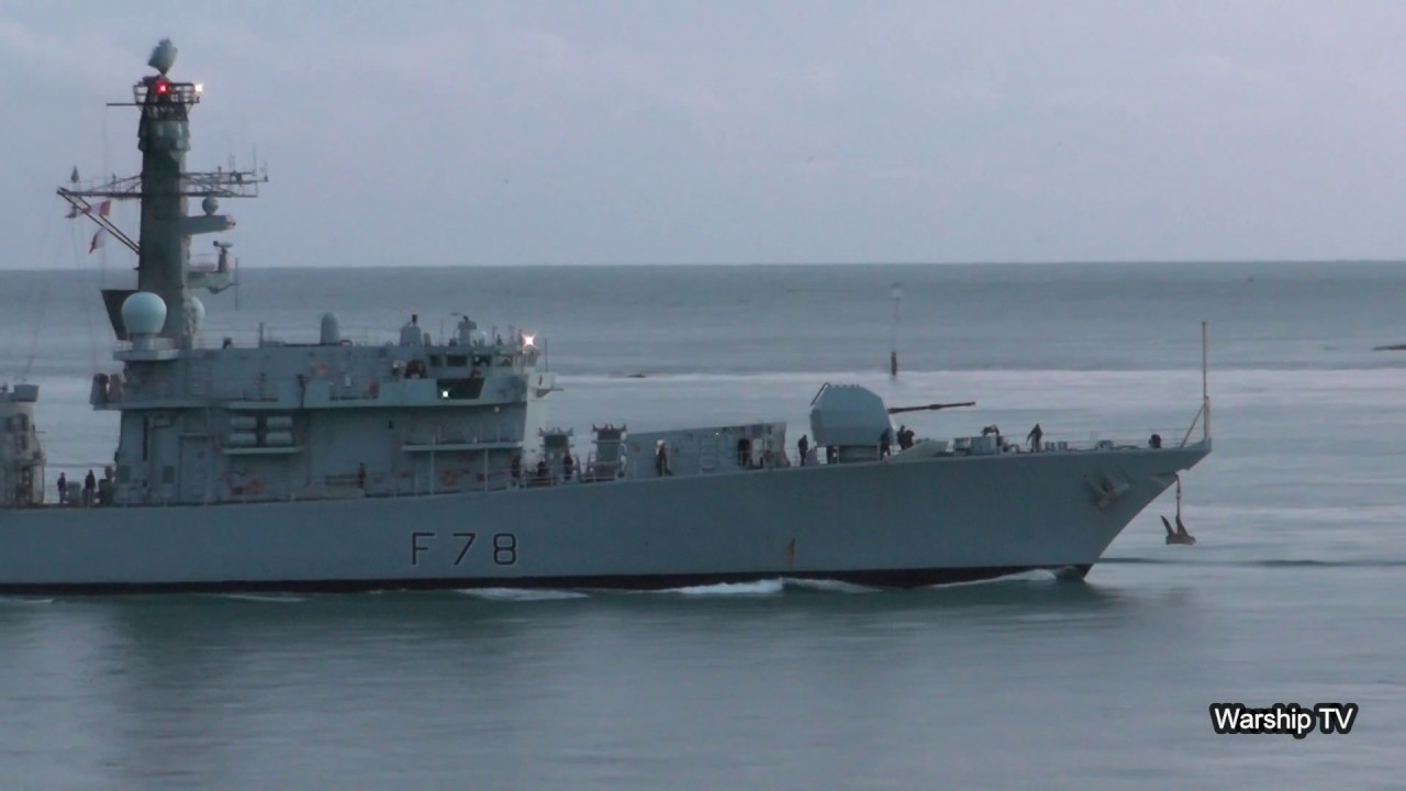 HMS KENT F78 ENTERS DEVONPORT NAVAL BASE AT DEVIL'S POINT - 16th ...