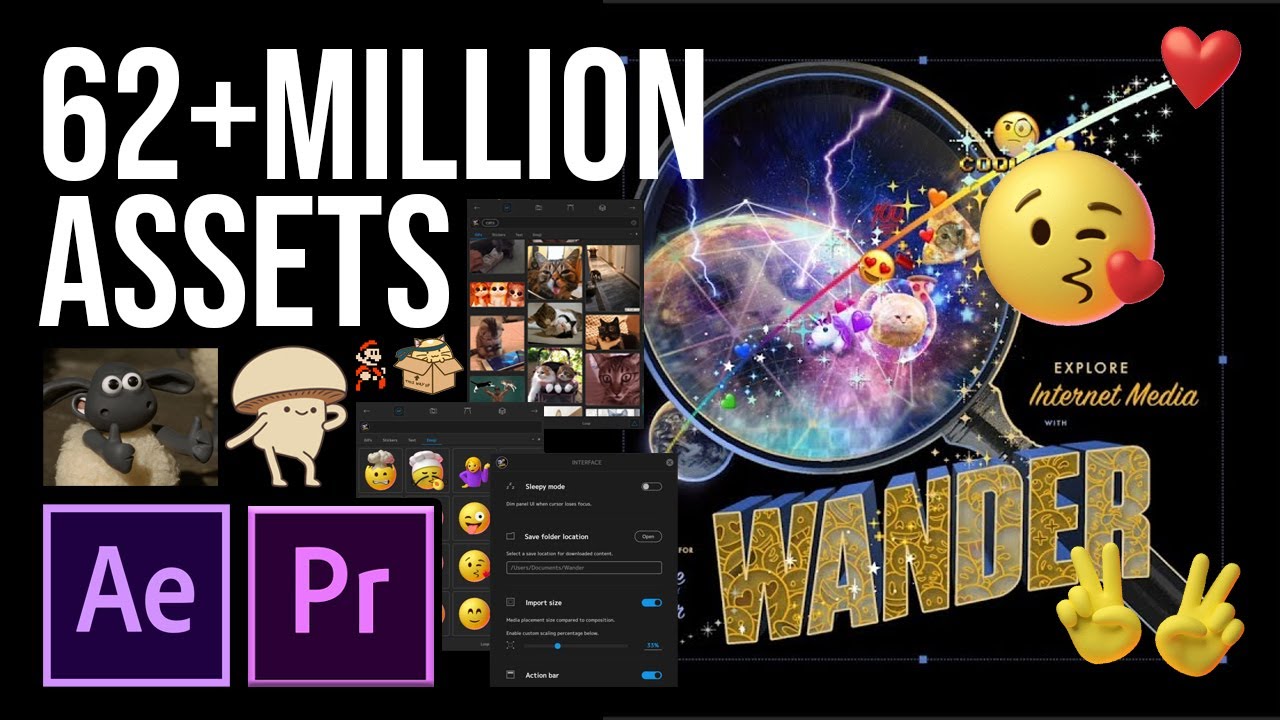 Premiere Pro and After Effects - Wander Plugin - Gifs, Emojis and SVGs ...