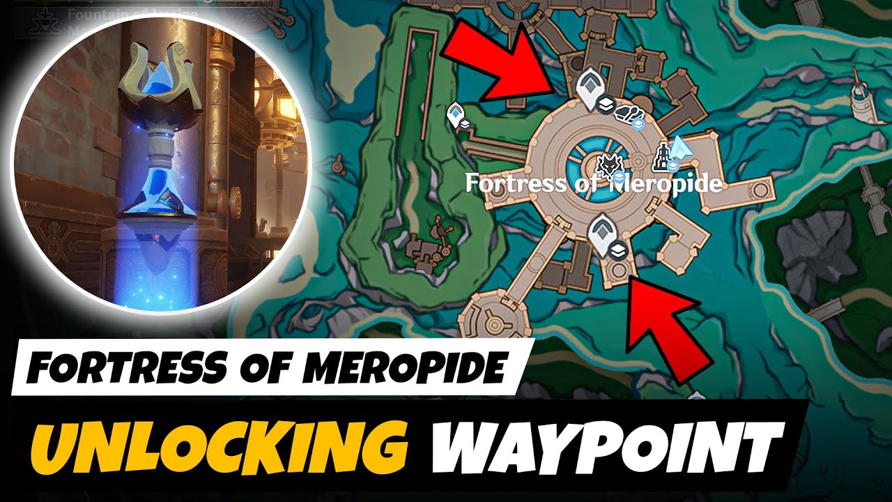 How to Unlock Underground Teleport Waypoint In Fortress of Meropide | Genshin Impact 4.1 - YouTube