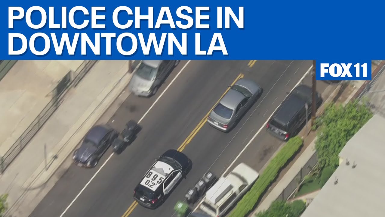 Police chase in downtown LA - YouTube