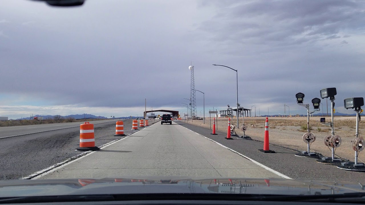 immigration check point.driving on I-10 West through West texas, El ...
