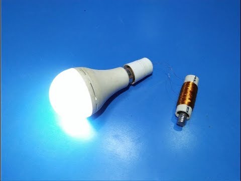 How To Make Free Energy Generator Magnet Copper Coil Used Light Bulb ...