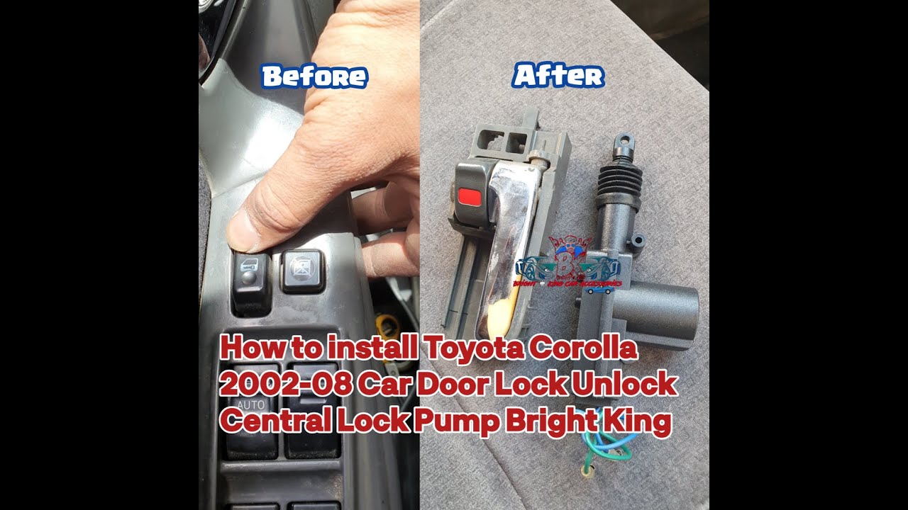How to install Toyota Corolla 2002-08 Car Door Lock Unlock Central Lock ...