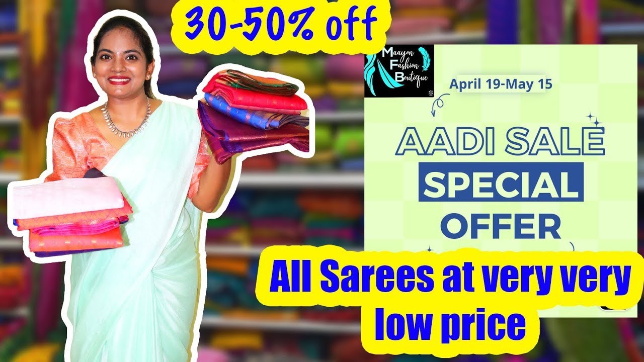 Aadi OFFER Sale 50% OFF | High quality Bridal Pattu sarees at very low ...