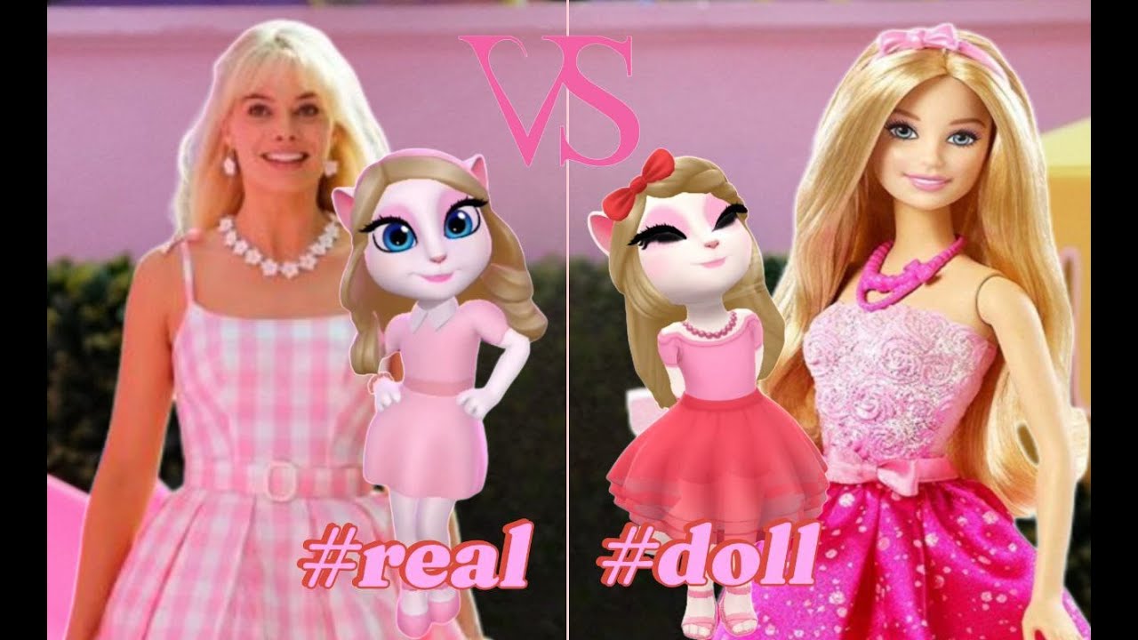 REAL Barbie vs Barbie DOLL Makeover My Talking Angela 2 | cosplay # ...