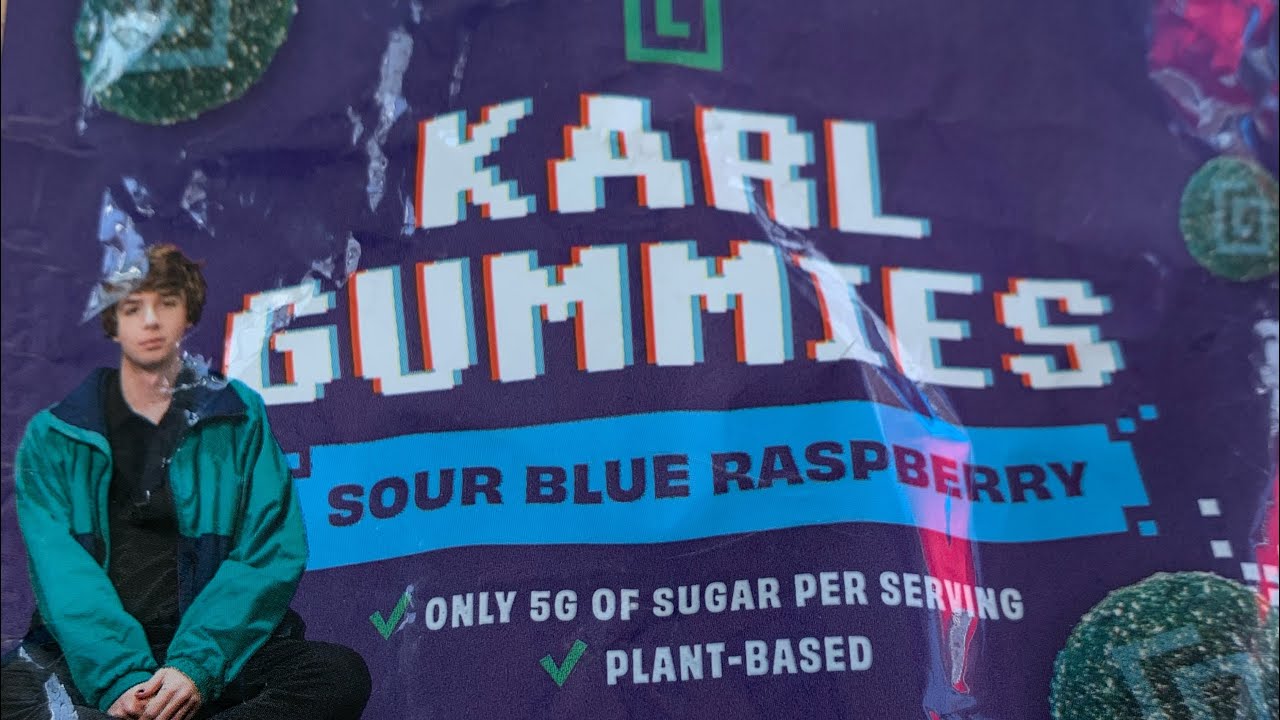 Karl Gummies Sour Blue Raspberry Review - YouTube