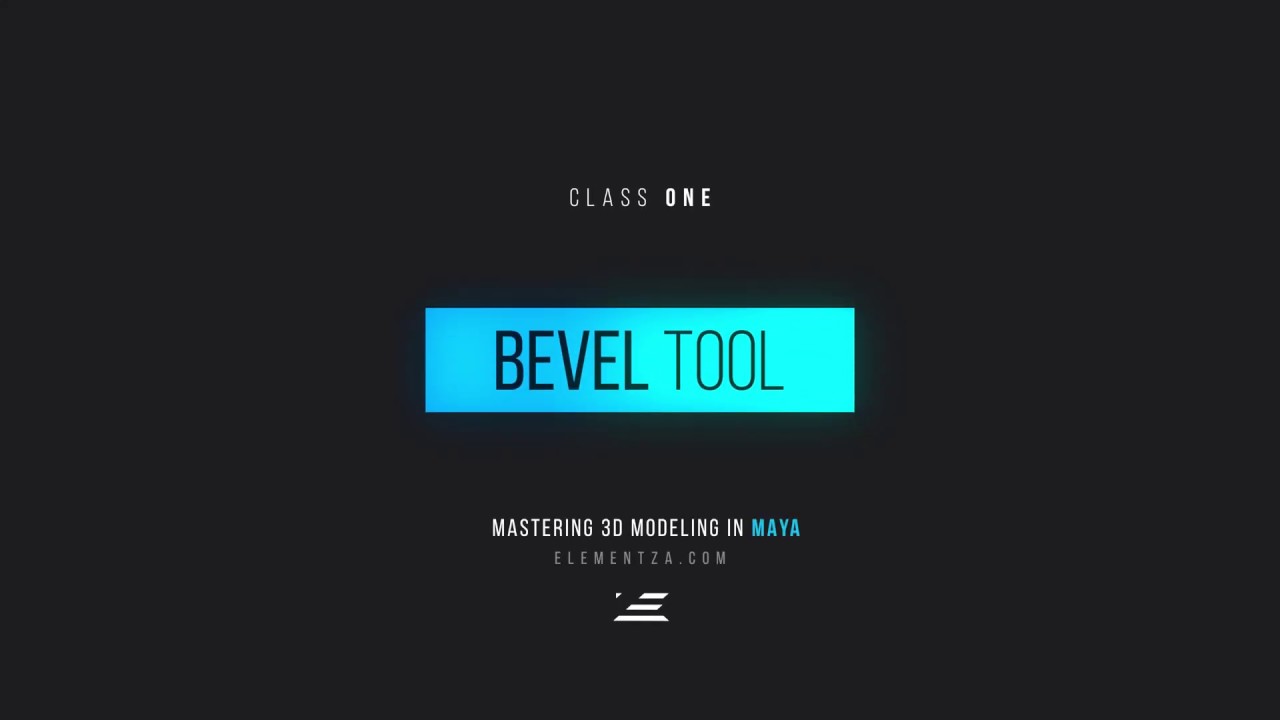 Intro to 3D Modeling in Maya / Bevel Tool - YouTube