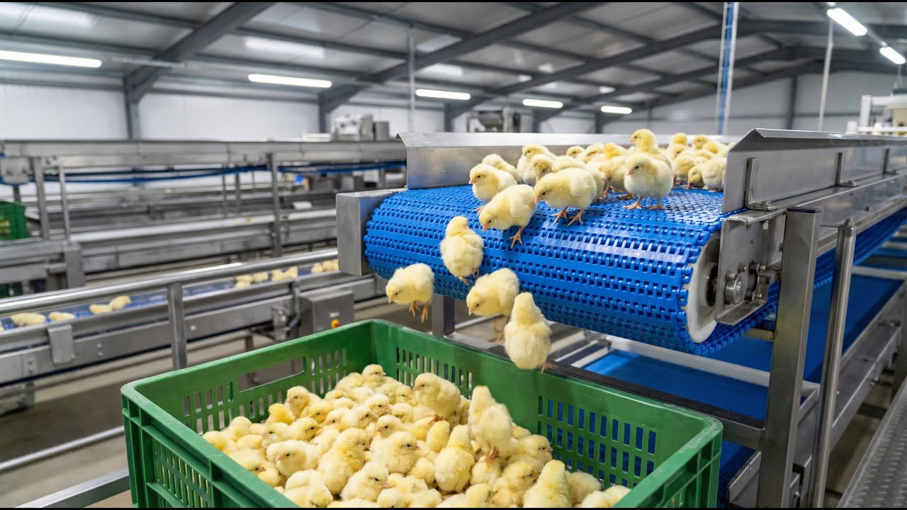 Oddly Satisfying Chicken Factory Process 🐔 (No Music) - YouTube