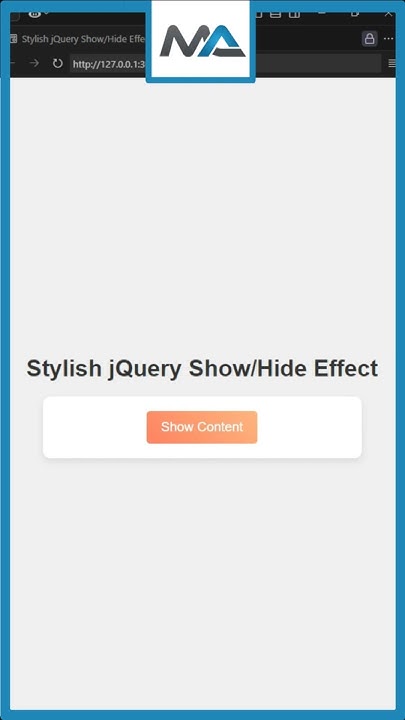 Create a Stylish jQuery Show/Hide Effect in 60 Seconds! ⏱️ #shorts - YouTube