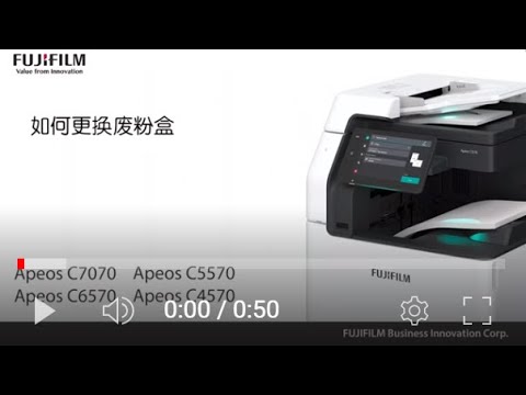 如何更换废粉盒 AC7070/C6570/C5570/C4570 (How to replace the waste toner ...