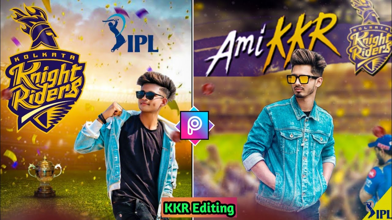 IPL Photo Editing PicsArt Step By Step || PicsArt IPL KKR Photo Editing ...