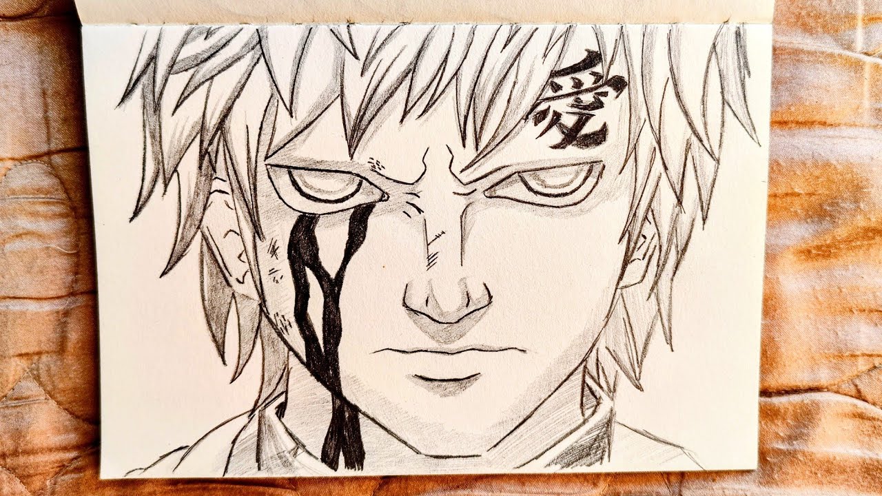 Pencil Drawing GAARA [Naruto Shippuden] 4K - YouTube
