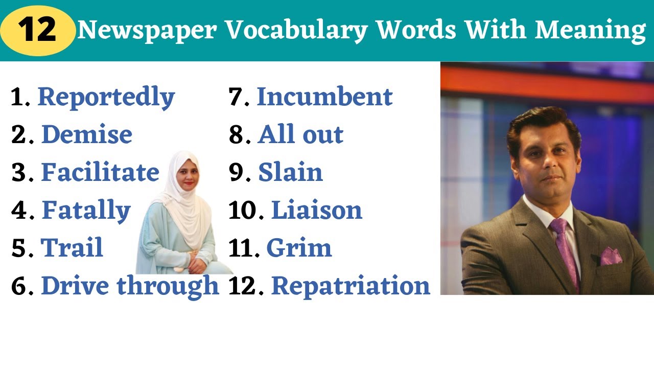 Newspaper vocabulary words Arshad Sharif Demise - Dawn News Vocabulary ...
