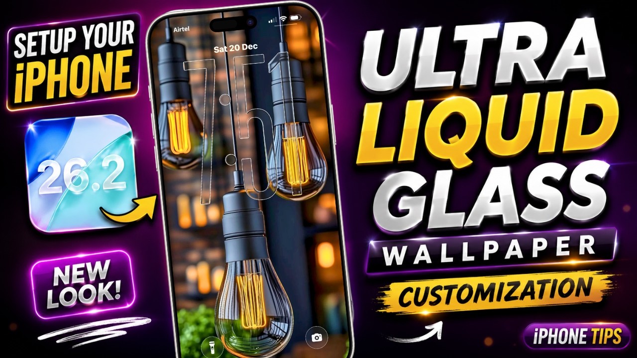 ULTRA Liquid Glass Wallpaper Customization on iPhone [HINDI] - YouTube