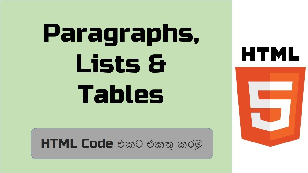 What is Paragraph tag Lists and tabels in HTML | p tag in html ...