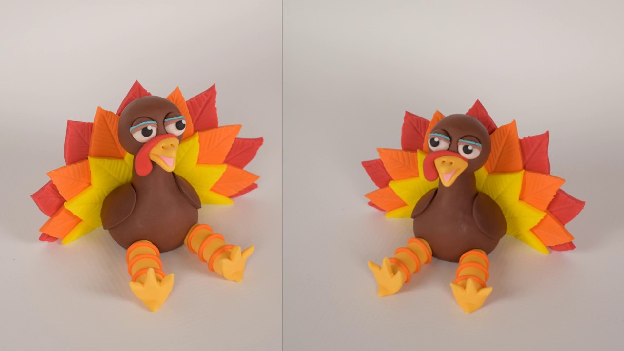 Turkey Cake Topper Tutorial (Time Lapse) - YouTube