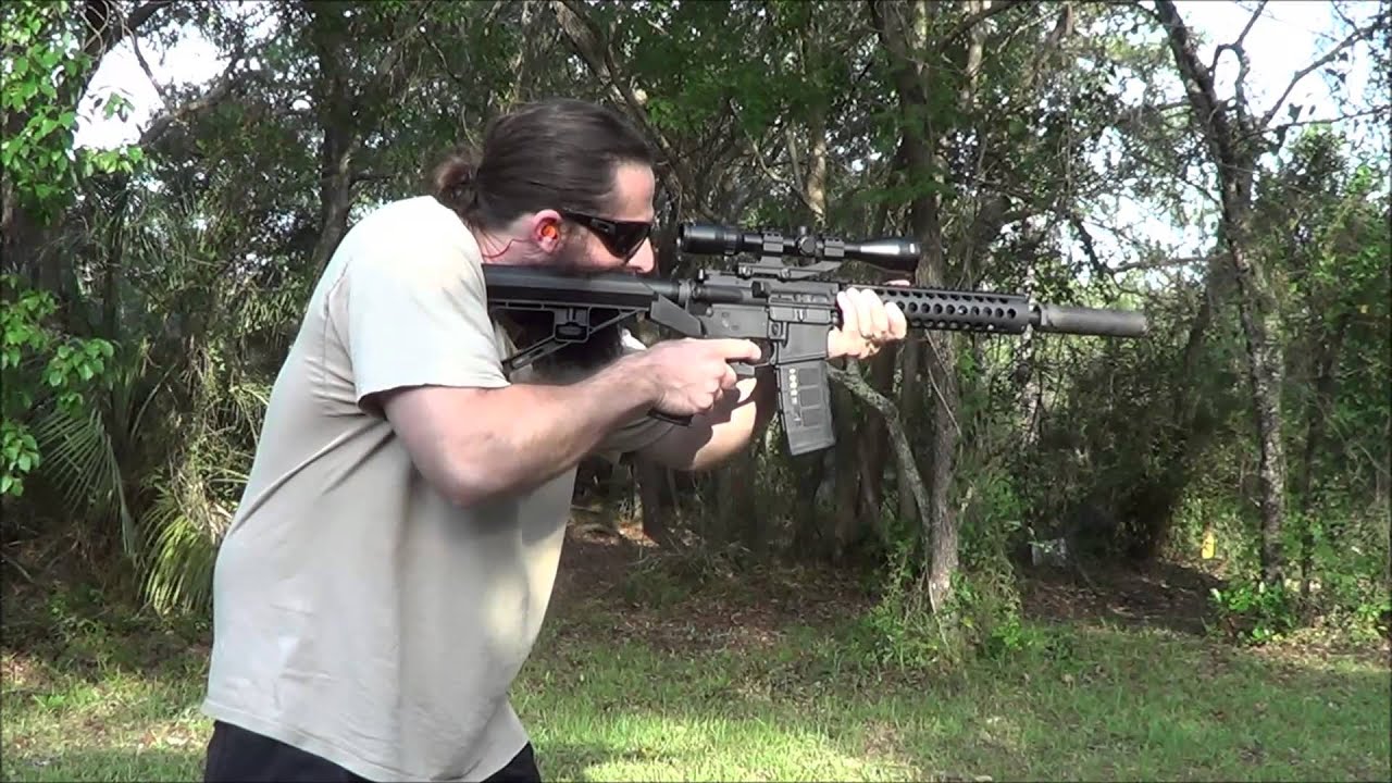 THOMPSON MACHINE 16K SOUND SUPPRESSOR WITH STOCK - YouTube