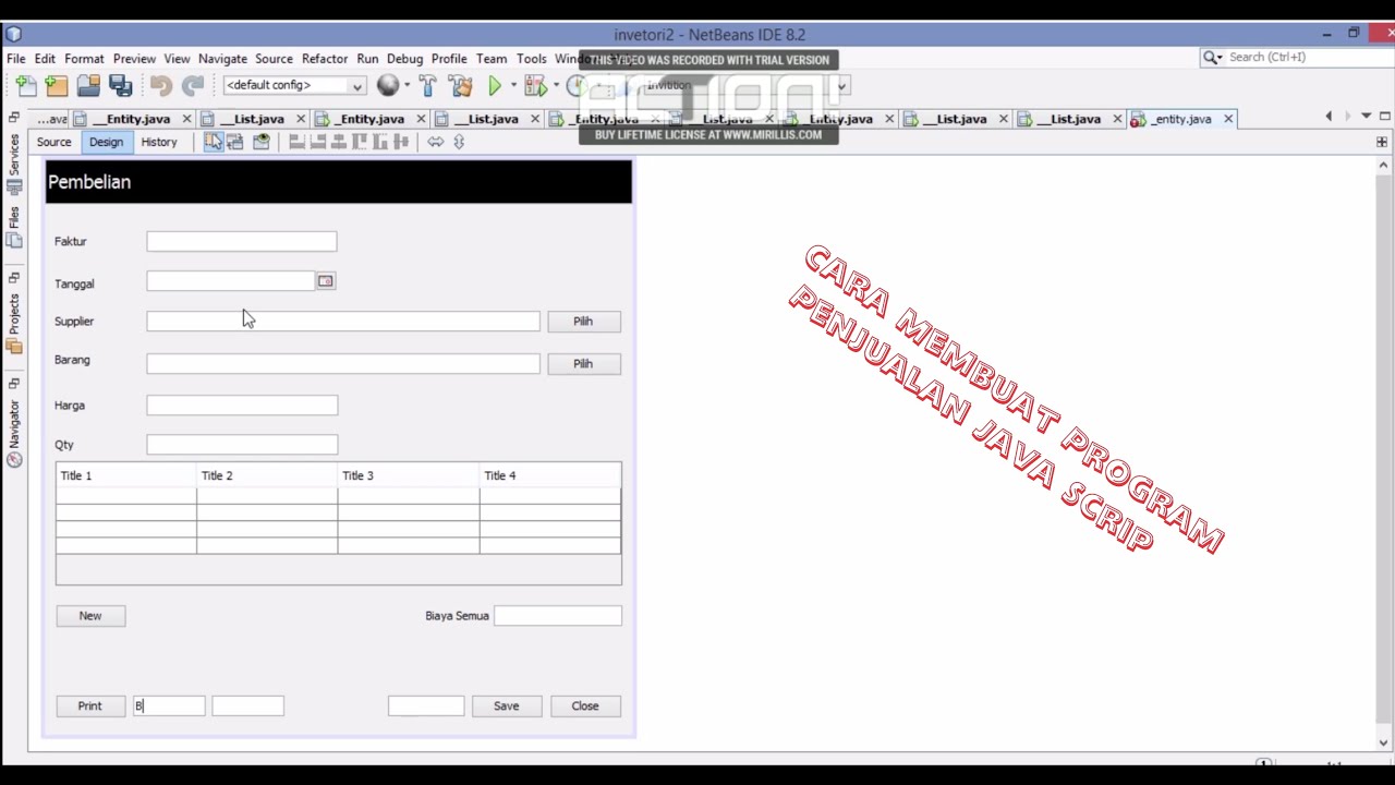 Cara Membuat program aplikasi penjualan menggunakan Java Scrip ...