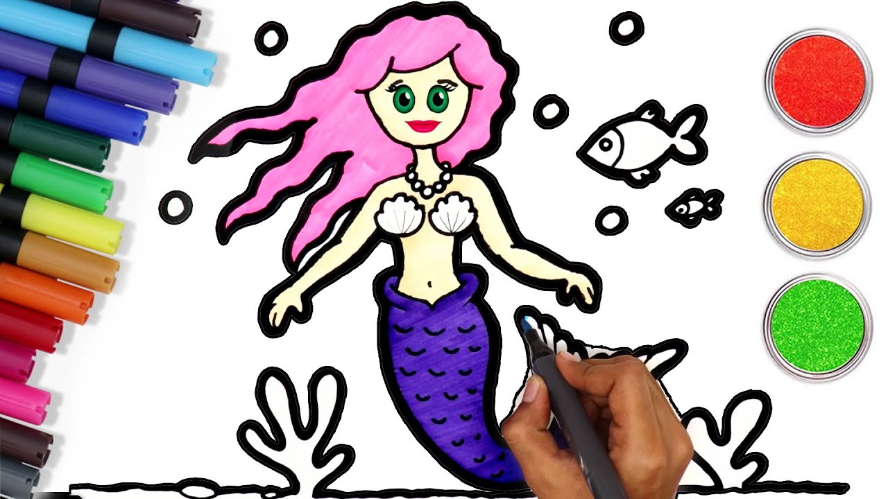 Disegno Facile Della Sirena - How To Draw Mermaid @artedichiki-Italian ...